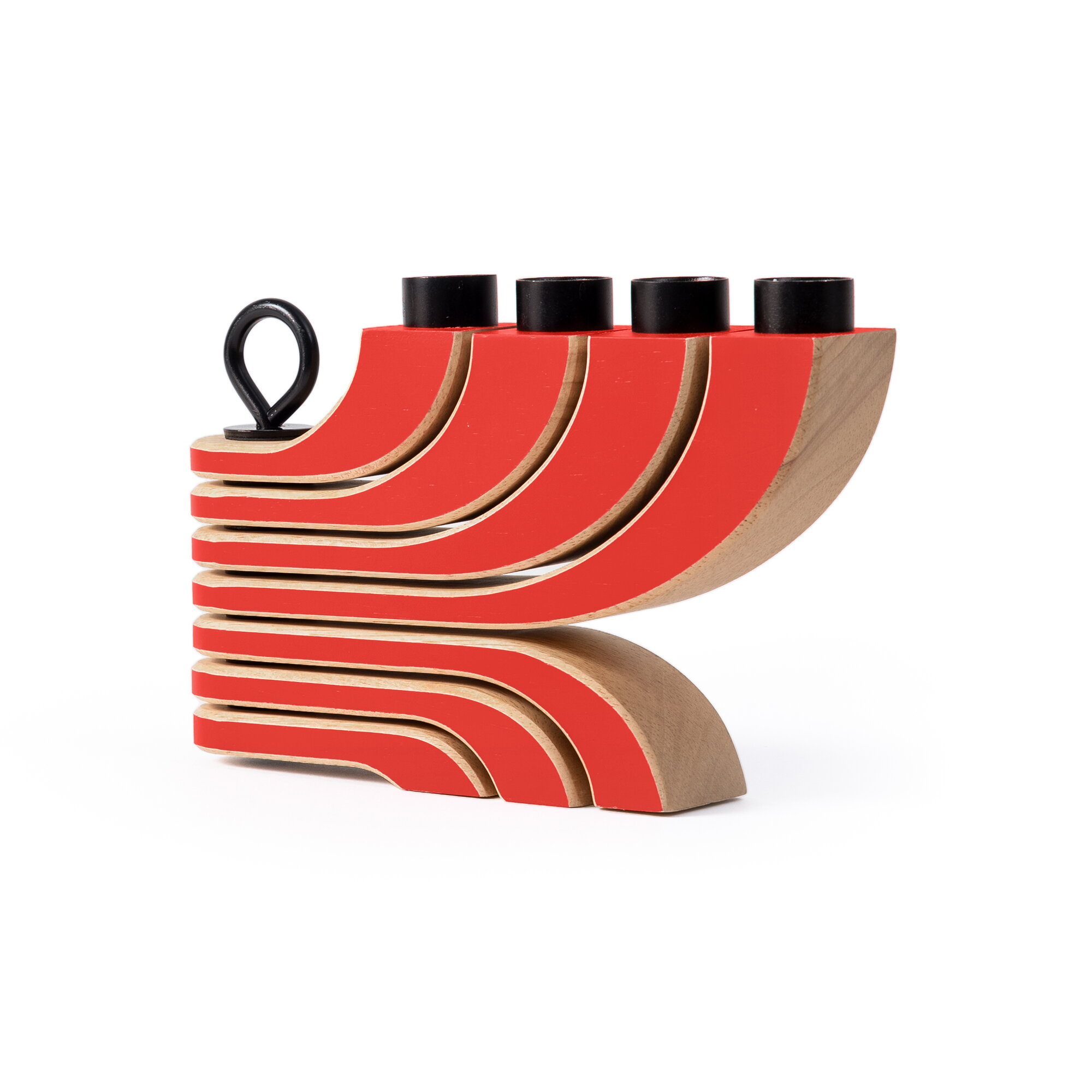 Design House Stockholm Nordic Light ljusstake, 4-armar, röd | Finnish ...