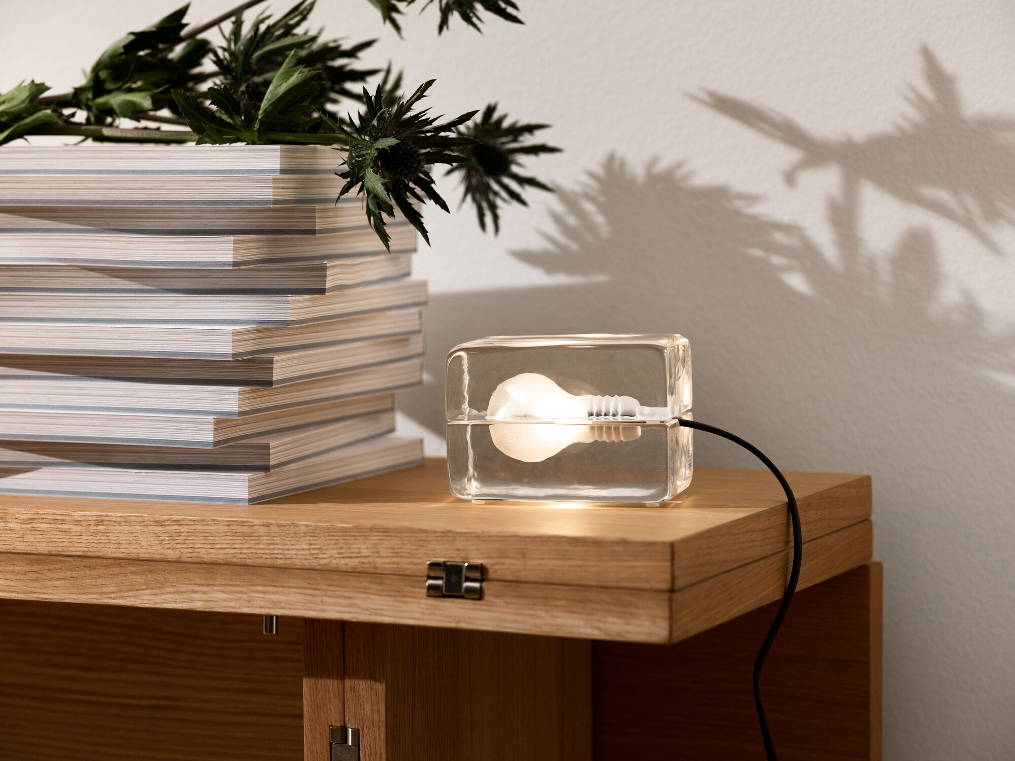 Design House Stockholm Mini Block Lamp, black cord | Finnish Design Shop