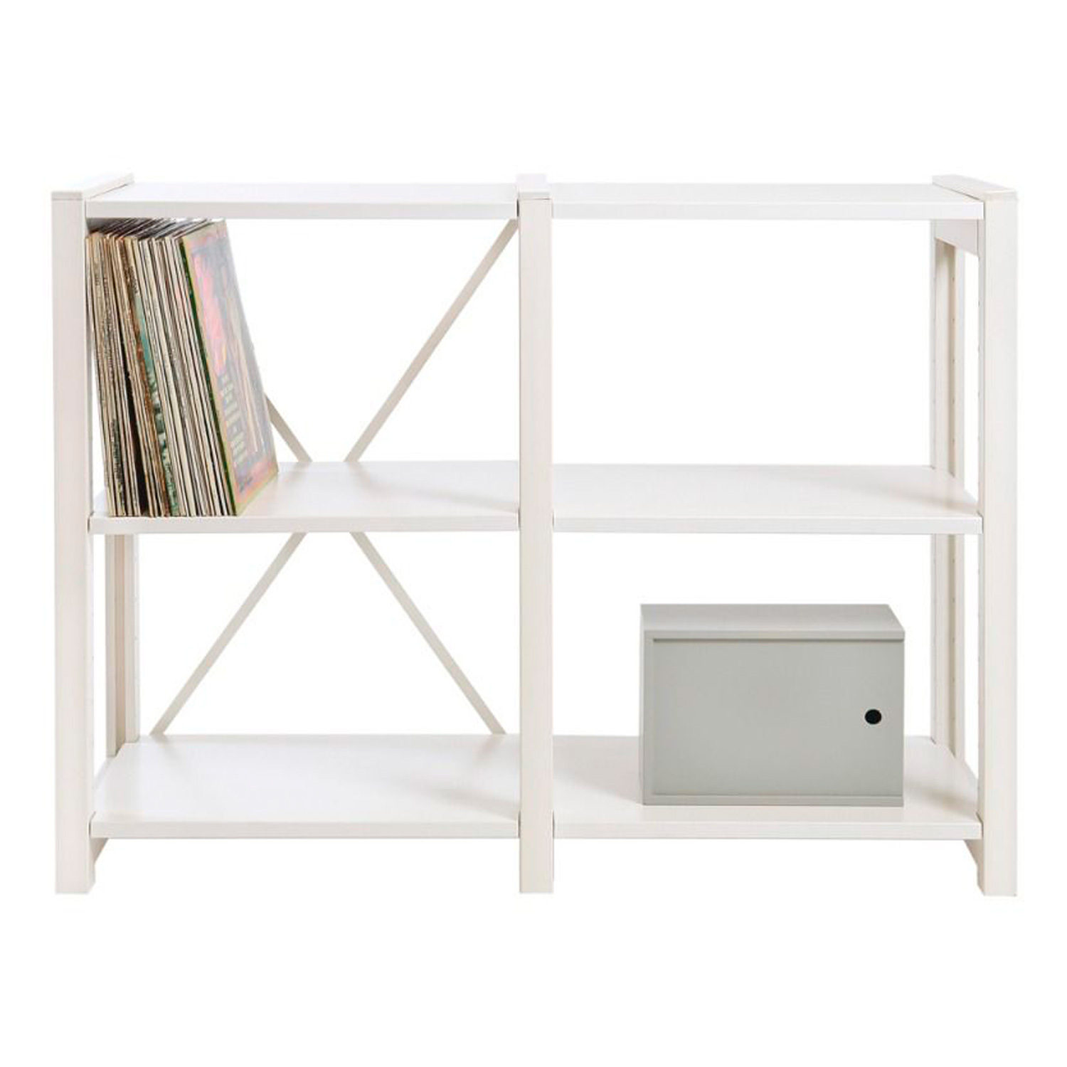Lundia Classic open shelf, LP record shelf, white lacquered | Finnish ...