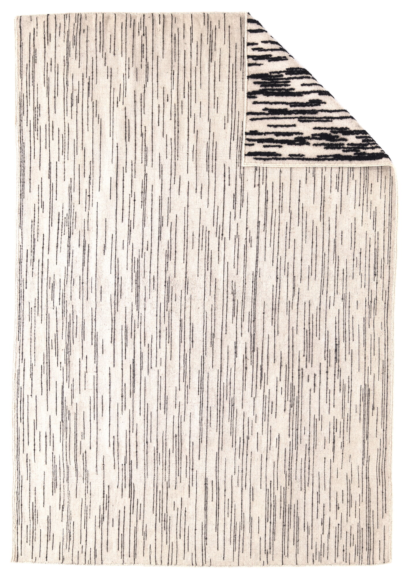 Nanimarquina Doblecara 1 rug, black - off-white | Finnish Design Shop