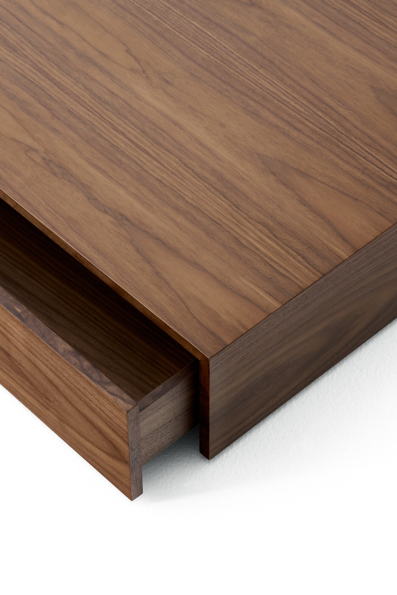 New Works Mass Wide coffee table with drawer, walnut | Finnish Design Shop