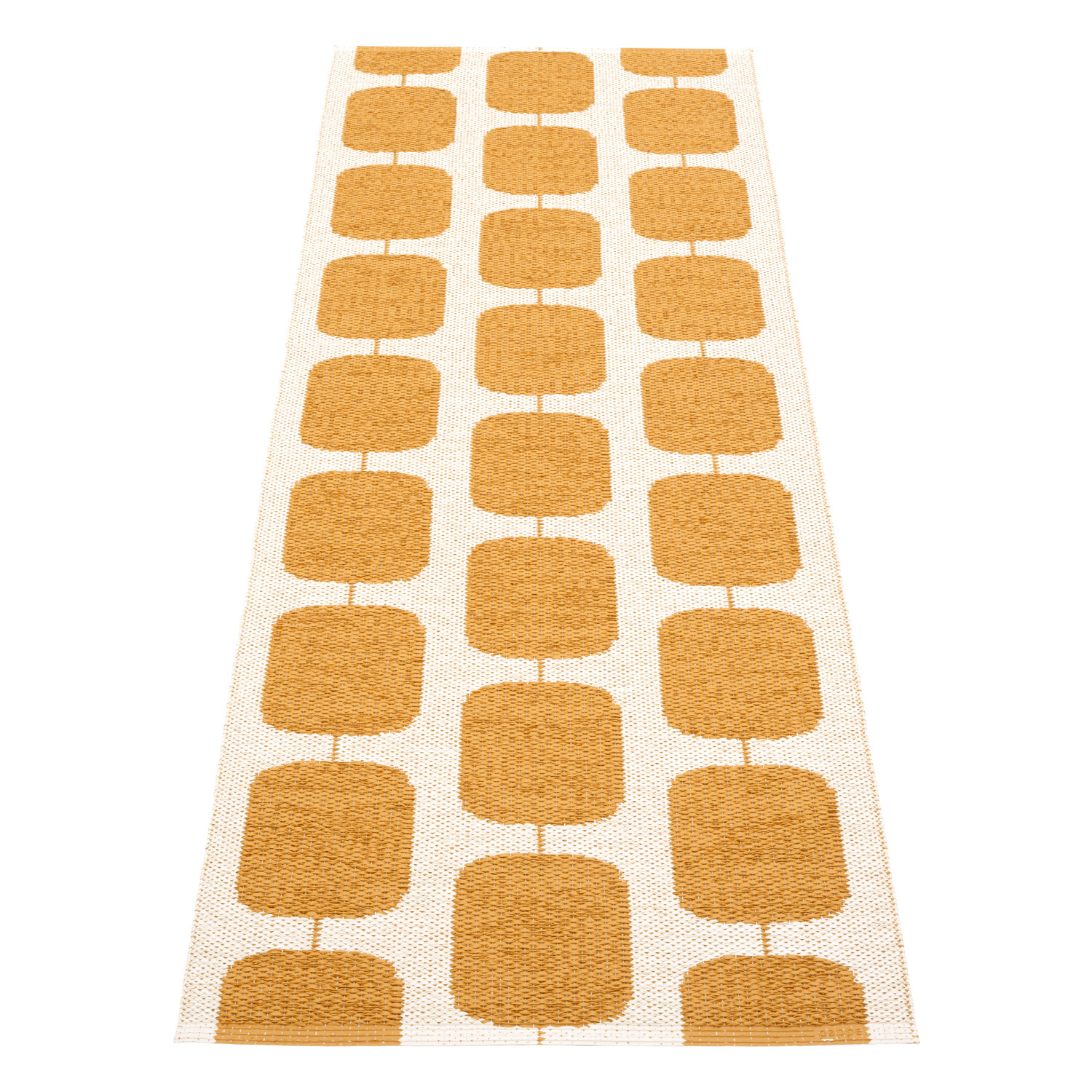 Pappelina Sten rug, 70 x 200 cm, ochre - vanilla | Finnish Design Shop