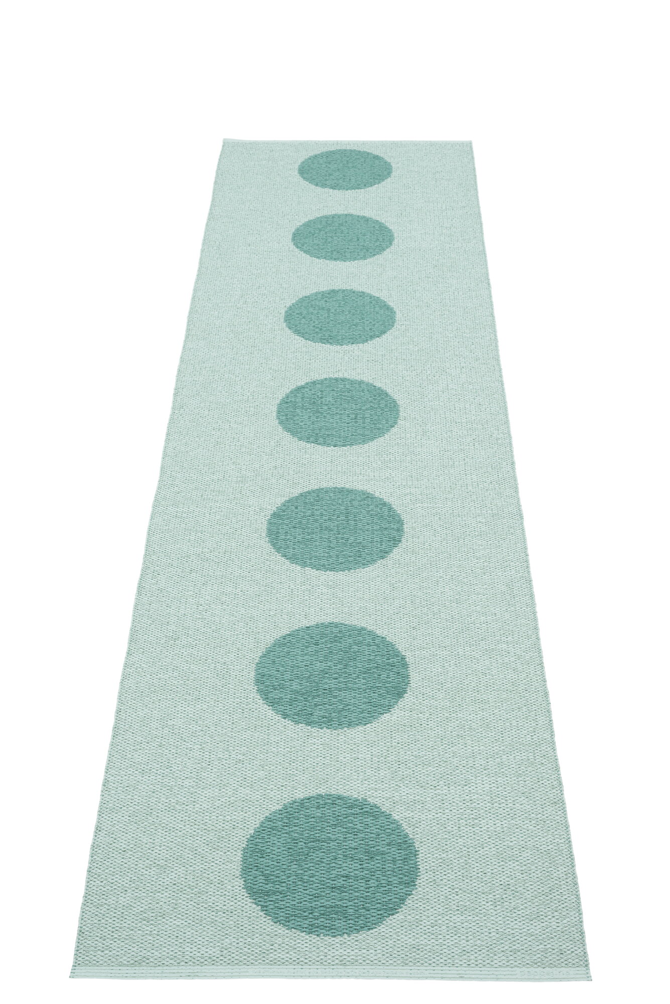 Pappelina Vera Pop rug, 70 x 280 cm, jade - pale turquoise | Finnish ...