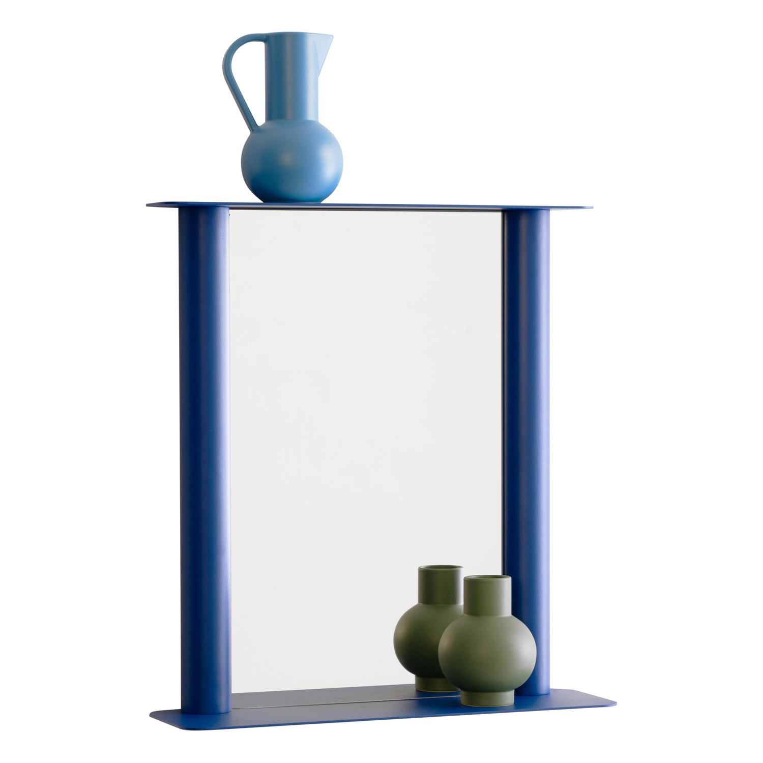 Raawii Pipeline mirror, small, blue | Finnish Design Shop
