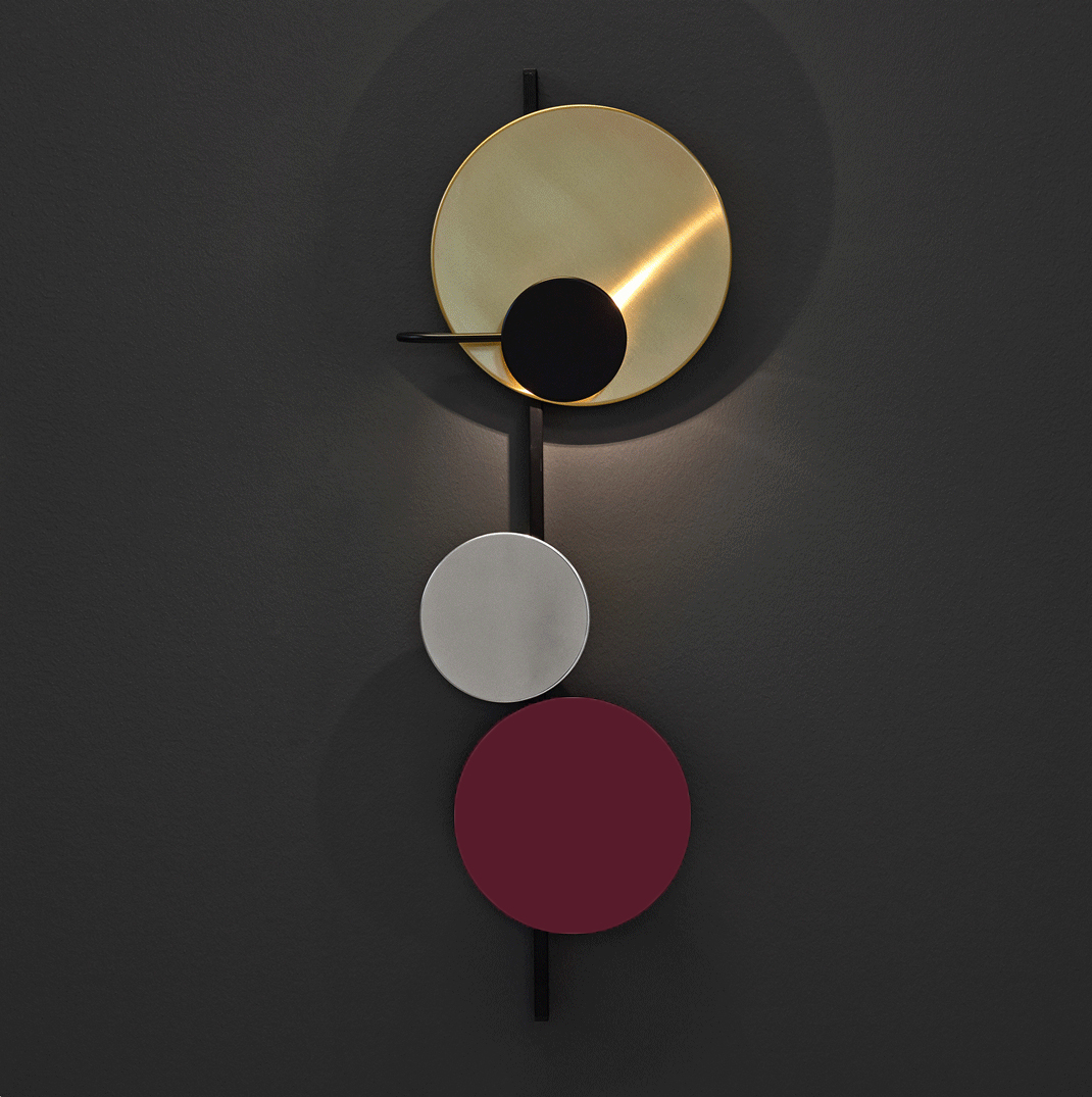 PLEASE WAIT to be SEATED Planet wall lamp, fig purple | Finnish Design Shop