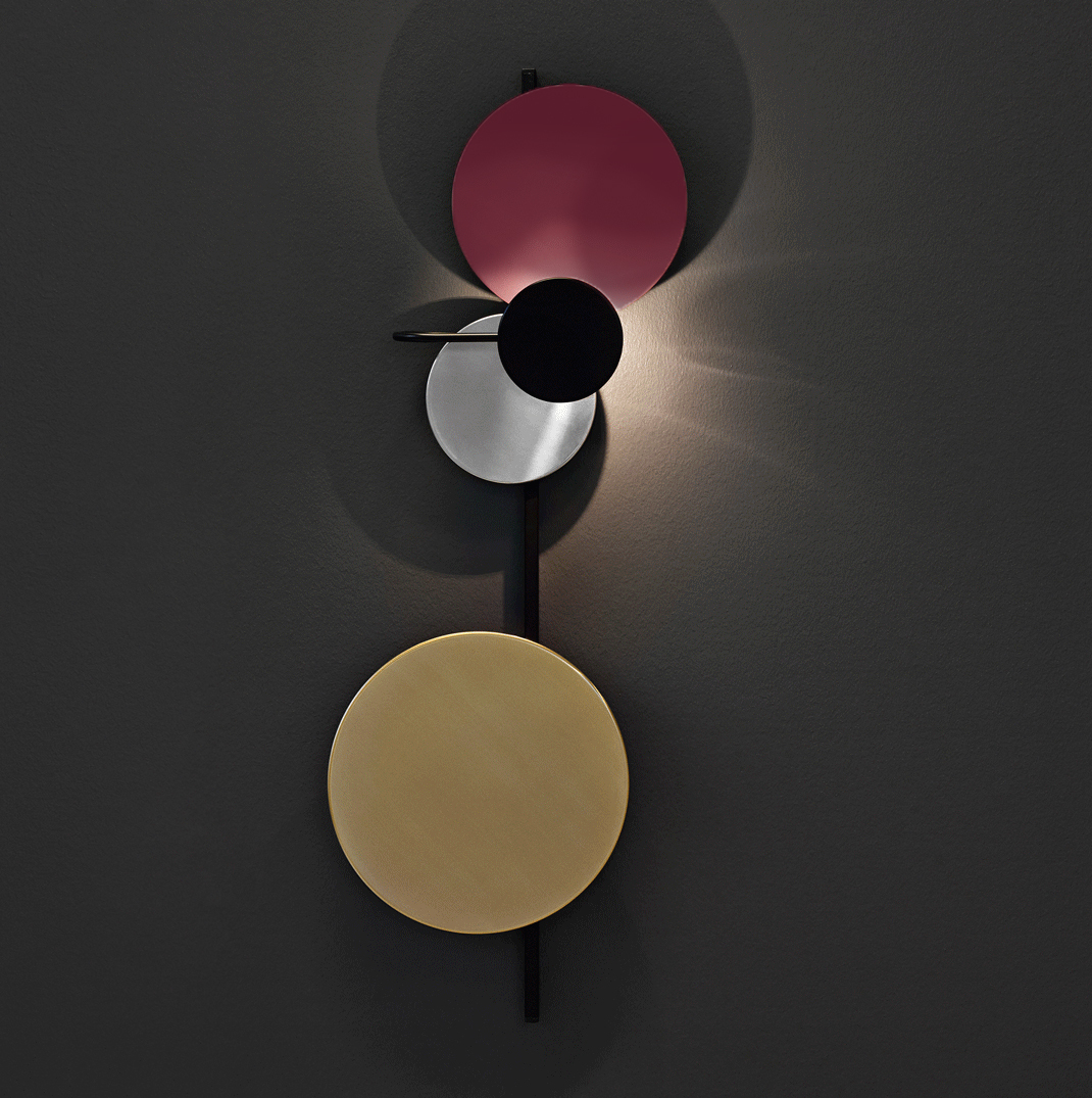 PLEASE WAIT to be SEATED Planet wall lamp, fig purple | Finnish Design Shop
