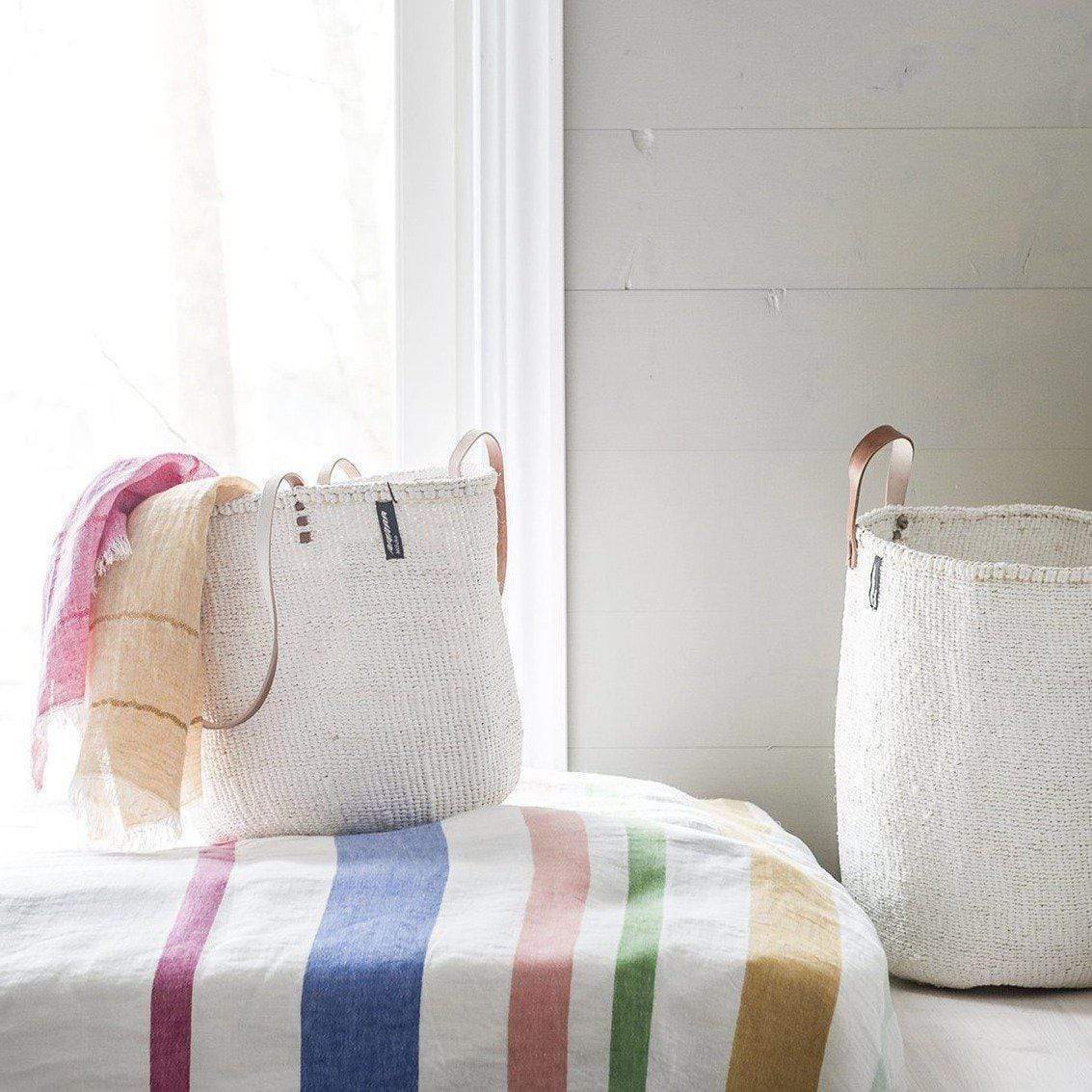 Mifuko Kiondo market basket, L, white | Finnish Design Shop UK