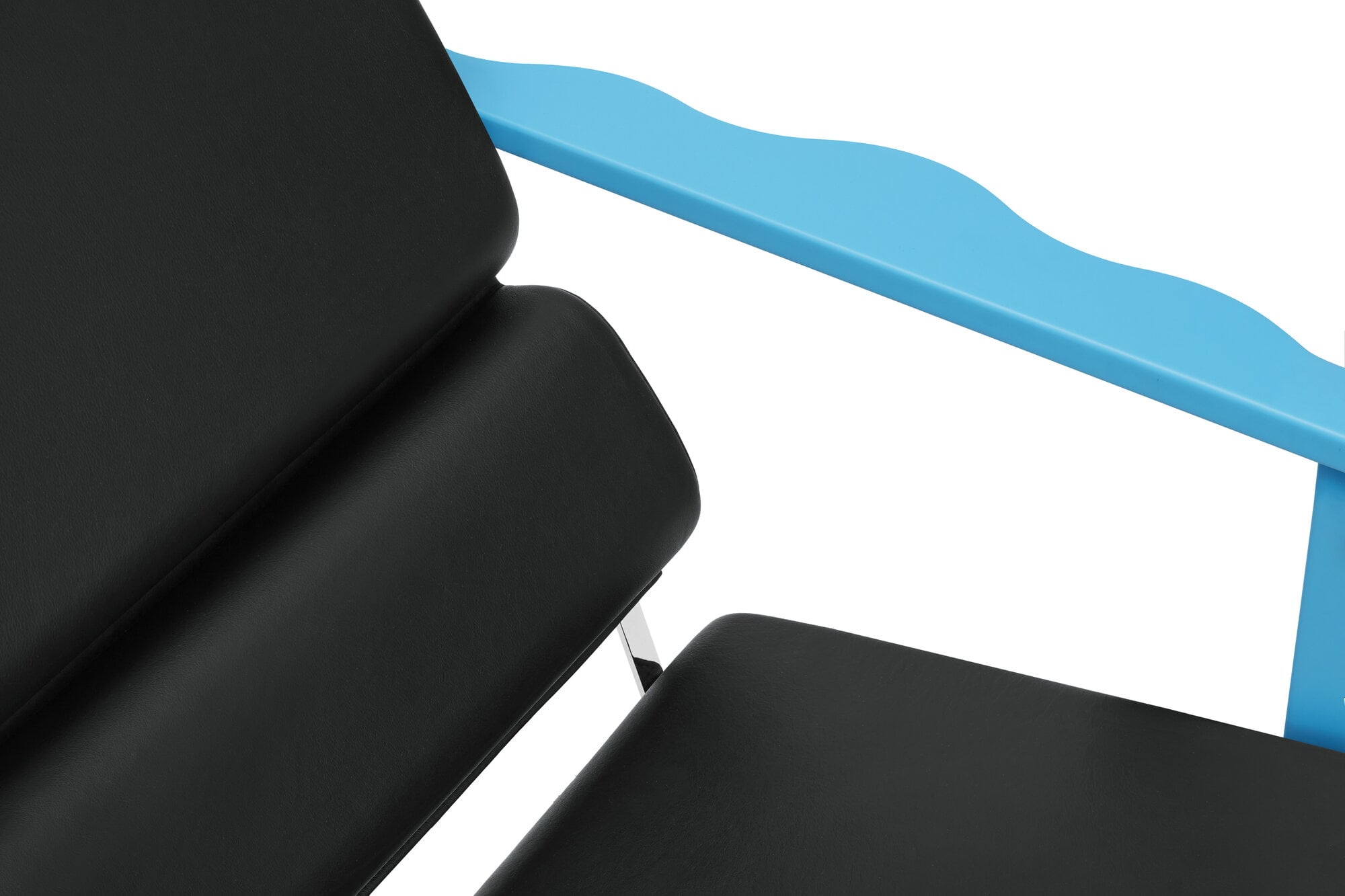 Hem Experiment lounge chair 502, blue - black leather | Finnish Design Shop