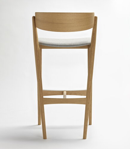 Sibast No 7 bar stool, 75 cm, white lacquered oak - grey Remix 123 ...
