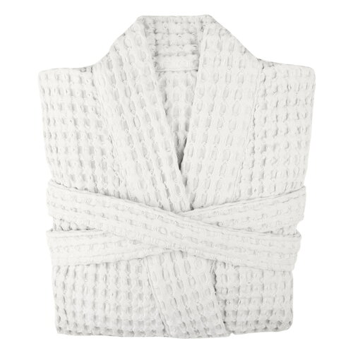 The Organic Company Big Waffle bathrobe, natural white | Finnish Design ...