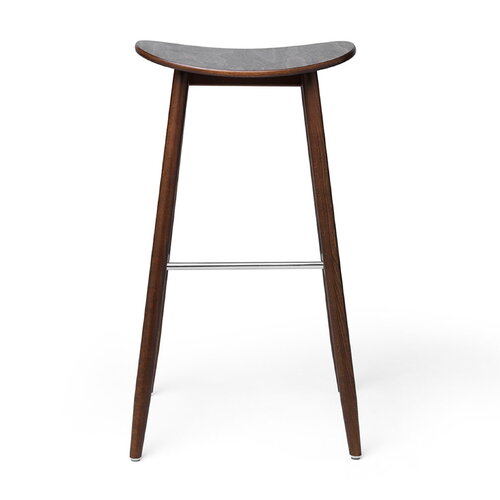 Massproductions Icha bar stool, 65 cm, walnut stained beech | Finnish Design Shop