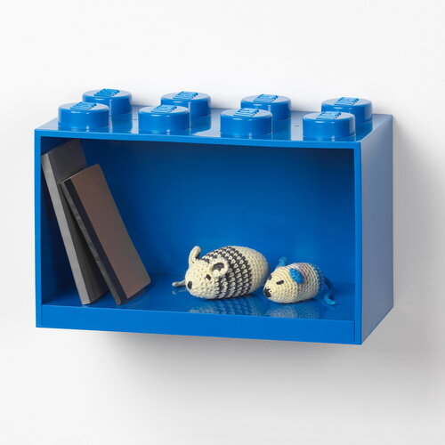 Room Copenhagen Lego Brick Shelf 8, bright blue | Finnish Design Shop