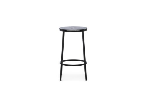 Normann Copenhagen Circa bar stool, 65 cm, black steel - black oak ...