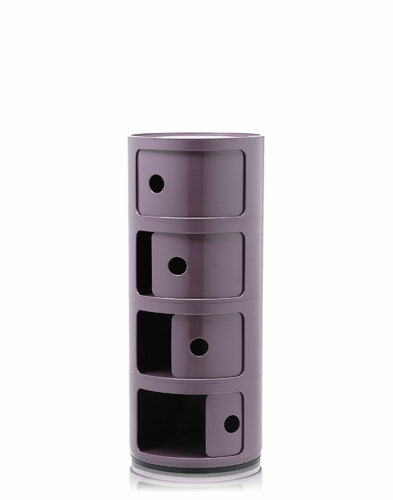 Kartell Componibili storage unit, 4 modules, purple | Finnish Design Shop