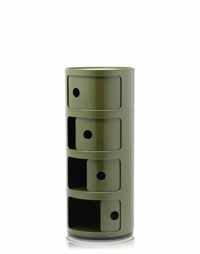 Kartell Componibili storage unit, 4 modules, green | Finnish Design Shop