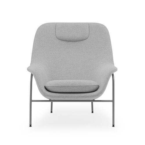 Normann Copenhagen Drape lounge chair, headr., Hallingdal 110 - grey ...