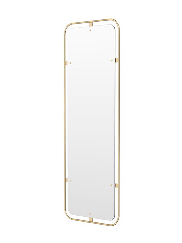 Audo Copenhagen Nimbus mirror, rectangular, polished brass | Finnish ...