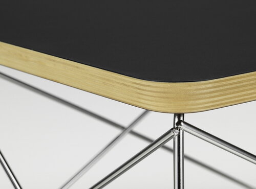 Vitra Eames LTR Occasional table, black laminate - stainless steel ...