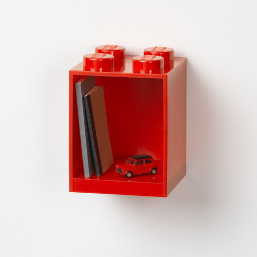 Room Copenhagen Lego Brick Shelf 4, bright red | Finnish Design Shop