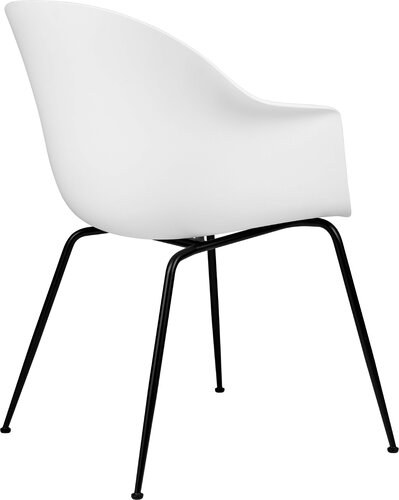 GUBI Bat chair, pure white - black base | Finnish Design Shop