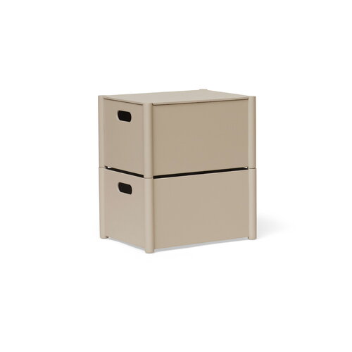 Form & Refine Pillar storage box, medium, warm grey | Finnish Design Shop