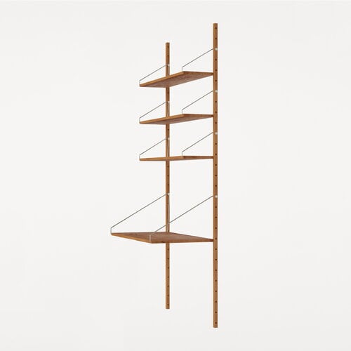 Frama Shelf Library H1852 wall shelf with desk, oiled oak | Finnish ...
