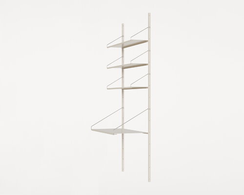 Frama Shelf Library H1852 wall shelf with desk, warm white | Finnish ...