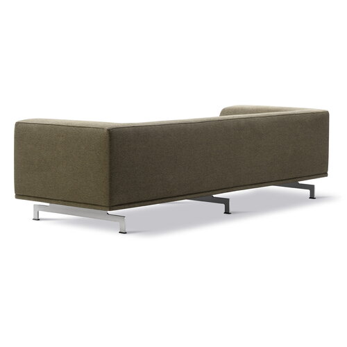 Fredericia Delphi 2-seater sofa, brushed aluminium - olive Clay 14 ...