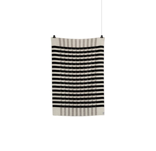 Røros Tweed Kvam throw, 135 x 200 cm, greyscale | Finnish Design Shop