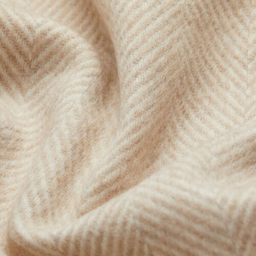 Sibast Alpaca throw, herringbone beige | Finnish Design Shop