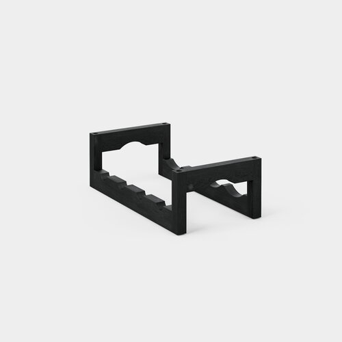 Massproductions Silo stackable wine rack, black stained ash | Finnish ...