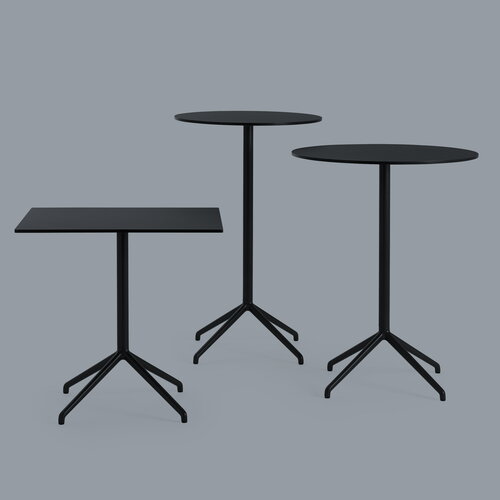 Muuto Still Cafe bar table 75 cm, h. 105 cm, black | Finnish Design Shop