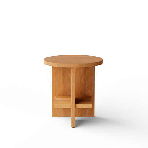 Nine Tee side table, round, oiled oak | Finnish Design Shop