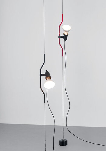 Flos Parentesi floor lamp, red, dimmable | Finnish Design Shop