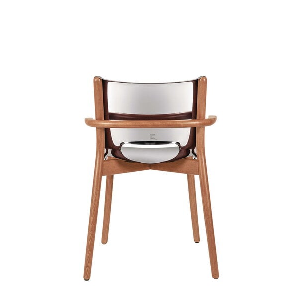 Alessi Poêle arm chair, brown beech - mirror polished steel | Finnish ...