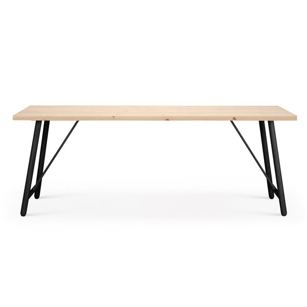 Tapio Anttila Collection Front Pine 195 table, pine - black oak ...