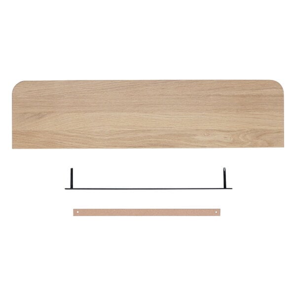 Tapio Anttila Collection Renki L shelf, oak - recycled leather ...