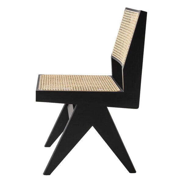 Cassina Capitol Complex chair, black stained oak - Vienna cane ...