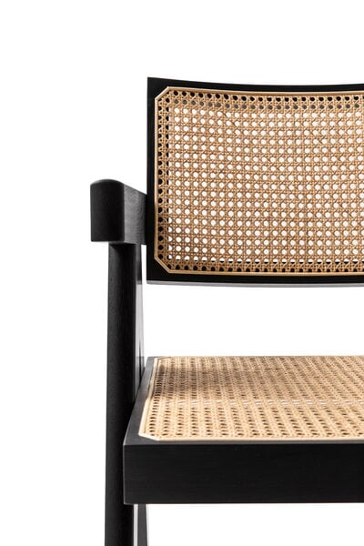 Cassina Capitol Complex chair with arms, black stained oak - Vienna ...