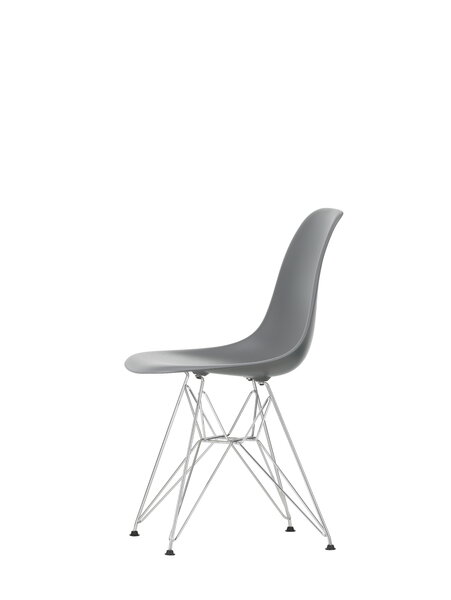 Vitra Eames DSR chair, granite grey RE - chrome | Finnish Design Shop UK