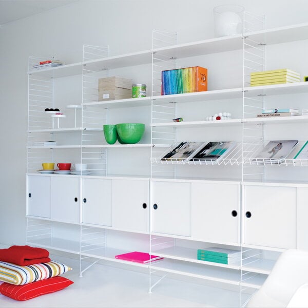 String Furniture String cabinet, 78 x 30 cm, white | Finnish Design Shop