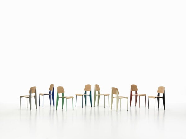 Vitra Standard chair, Japanese red - oak | Finnish Design Shop UK