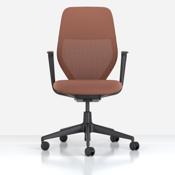 Vitra ACX Mesh task chair, deep black - terracotta | Finnish Design Shop