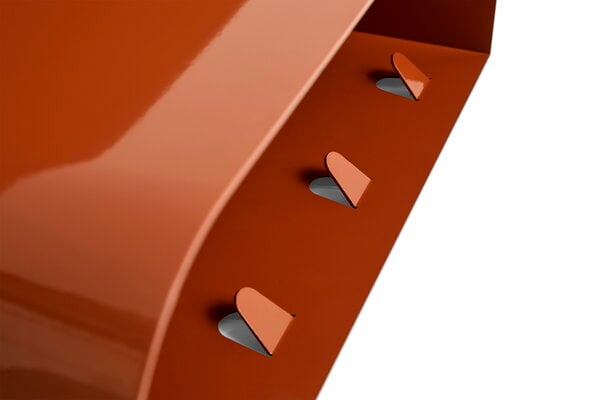 HAY Korpus shelf M, 4 hooks, brick red | Finnish Design Shop