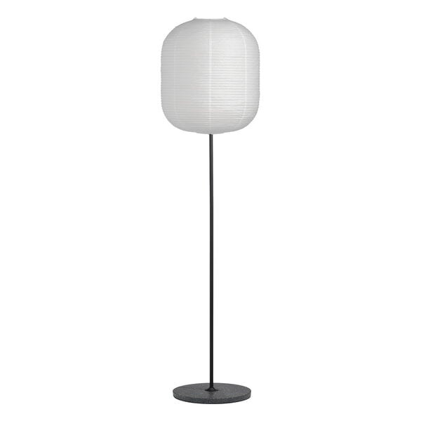 HAY Common floor lamp base, soft black - black terrazzo | Finnish ...