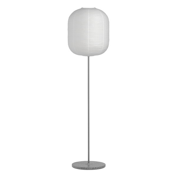 HAY Common floor lamp base, summit grey - grey terrazzo | Finnish ...
