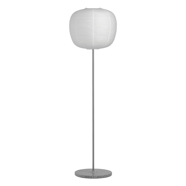 HAY Common floor lamp base, summit grey - grey terrazzo | Finnish ...