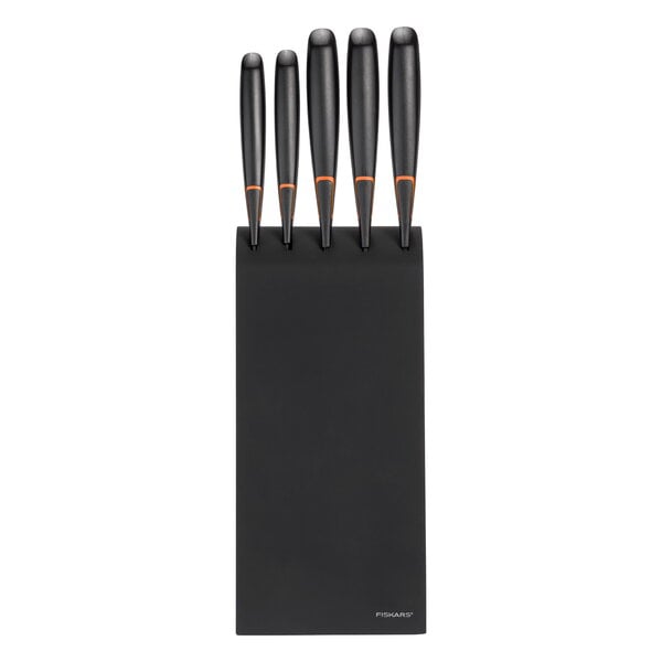 Fiskars Edge knife block with 5 knives | Finnish Design Shop