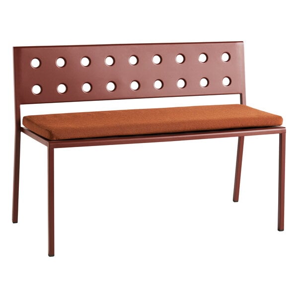 HAY Balcony Dining bench, 114 x 52 cm, iron red | Finnish Design Shop