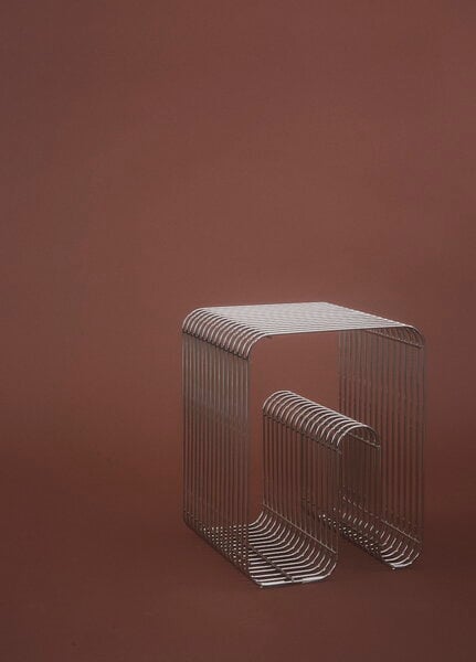 AYTM Curva stool, silver | Finnish Design Shop